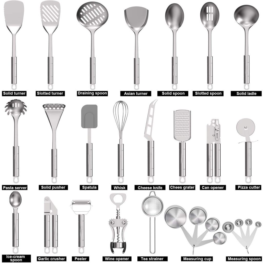 12 pcs stainless steel kitchen utensil sets for cooking